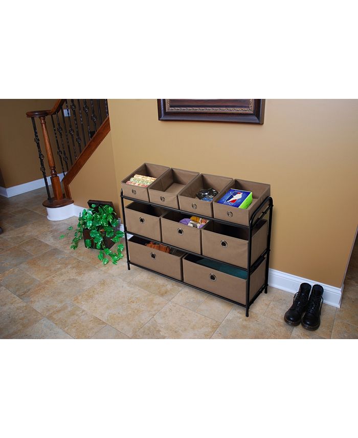 Bintopia Deluxe Storage Rack with Beige Bins & Reviews - Home - Macy's