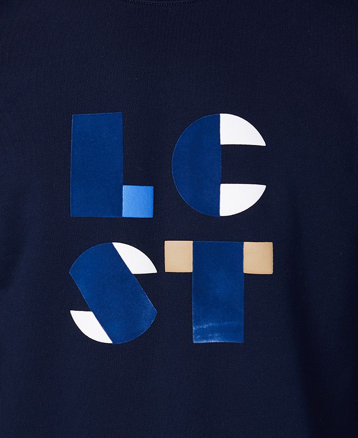Lacoste Men's LCST Flocked Logo Fleece Sweatshirt - Macy's