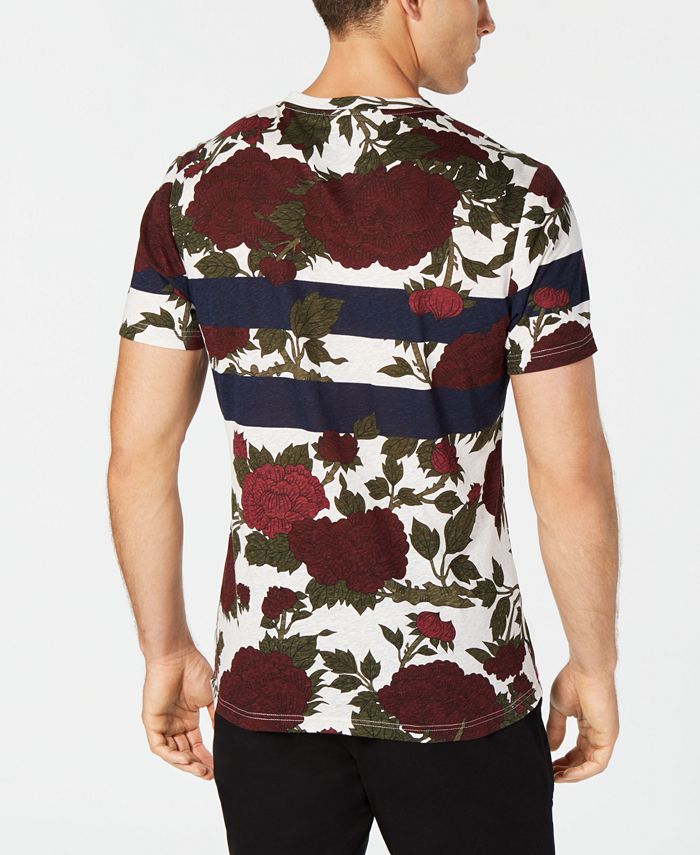 American Rag Men's Striped Floral T-Shirt, Created for Macy's - Macy's