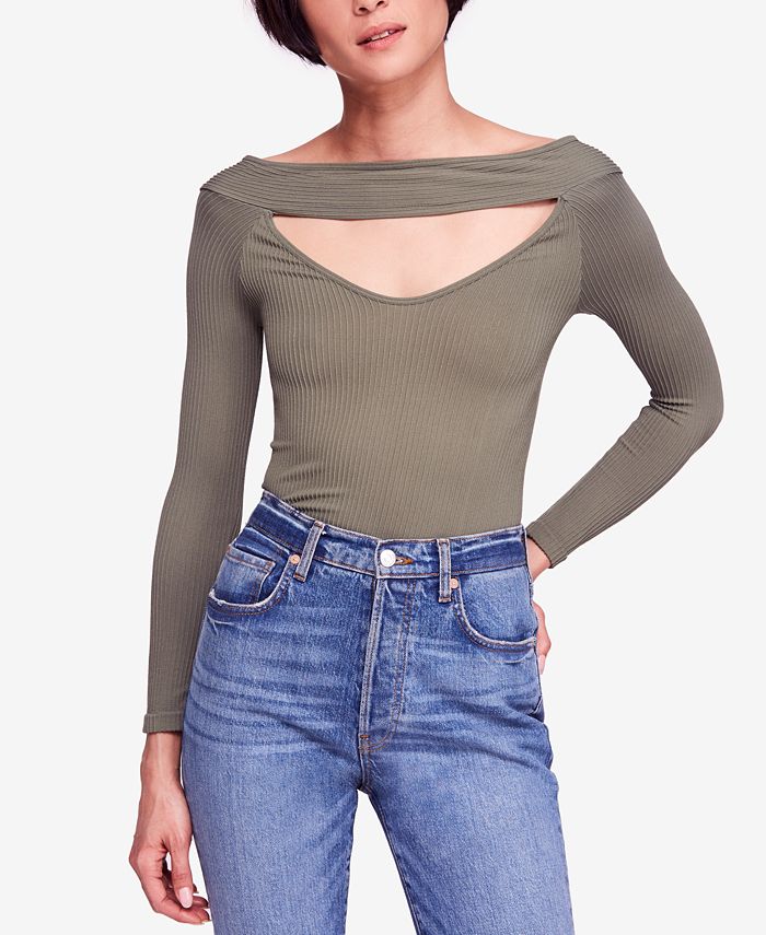 Free People Off-The-Shoulder Cutout Top - Macy's
