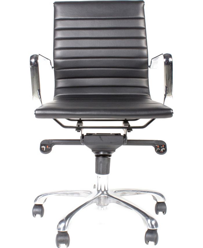 Moe's Home Collection Omega Office Chair Low Back Black - Macy's