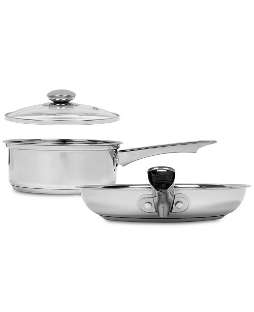 Sedona Stainless Steel Saucepan & Fry Pan Set & Reviews - Cookware ...