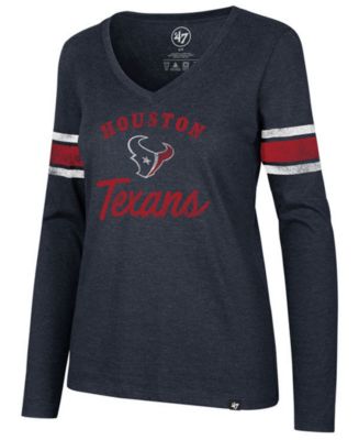 '47 Brand Women's Houston Texans Spirit Script Long Sleeve T-Shirt - Macy's