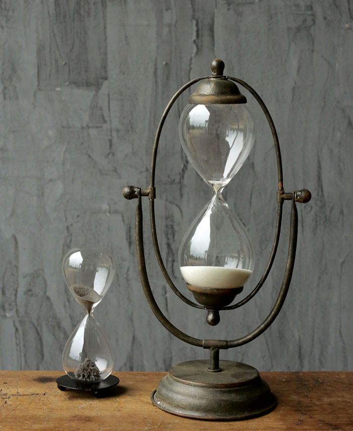 3R Studio Decorative Metal & Glass Hourglass - Macy's