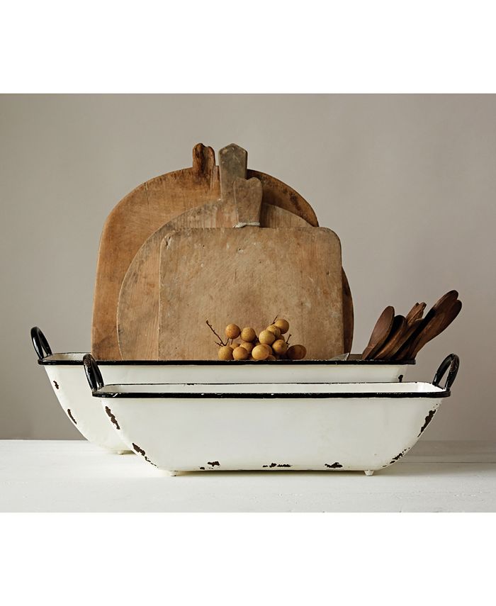 3R Studio Studio Decorative Metal Containers, Set of 2 - Macy's