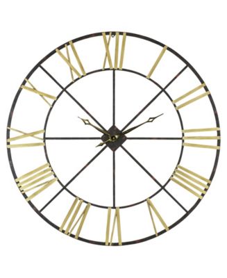 Aspire Home Accents Baldwin Oversized 48" Metal Wall Clock - Macy's