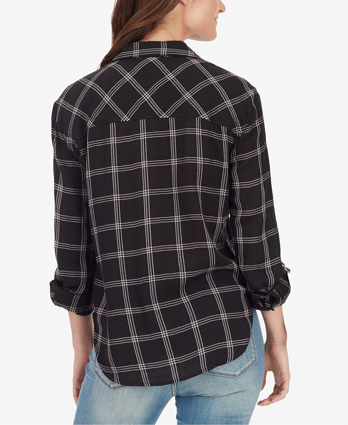 WILLIAM RAST Carina Plaid Roll-Slleeve Shirt - Macy's