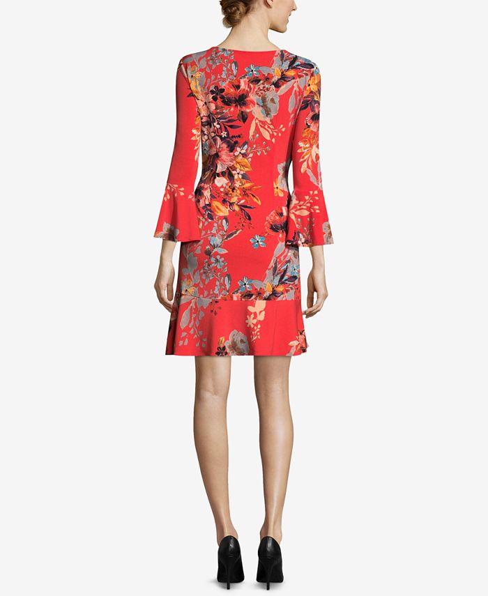 ECI Printed Tie-Waist Dress - Macy's