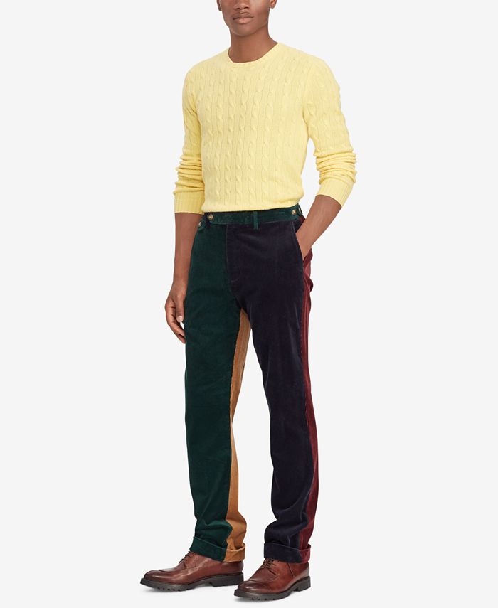 Polo Ralph Lauren Men's Colorblocked Corduroy Classic Fit Stretch Pants ...