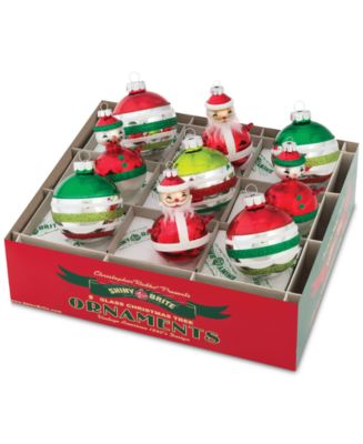 Christopher Radko Holiday Splendor 2.5" Decorated Round 9-Pc. Ornament ...