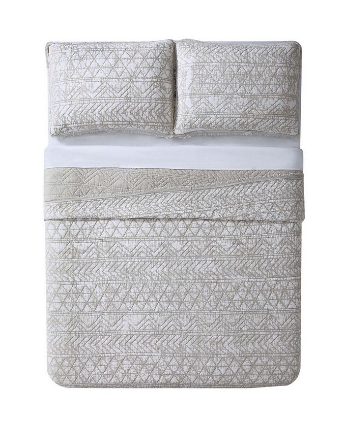 Brooklyn Loom Sand Washed Cotton Full/Queen Quilt Set - Macy's