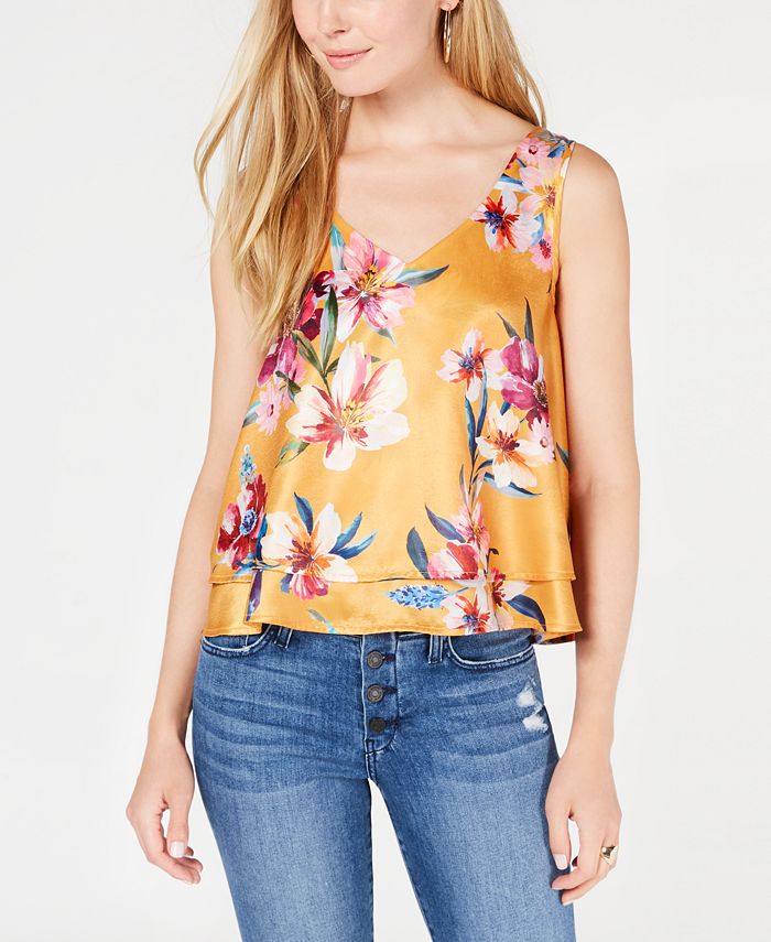 Bar III Ruffled-Hem Tank Top, Created for Macy's & Reviews - Tops ...