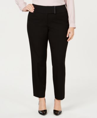 Alfani Plus Size Tab-Waistband Pants, Created for Macy's - Macy's