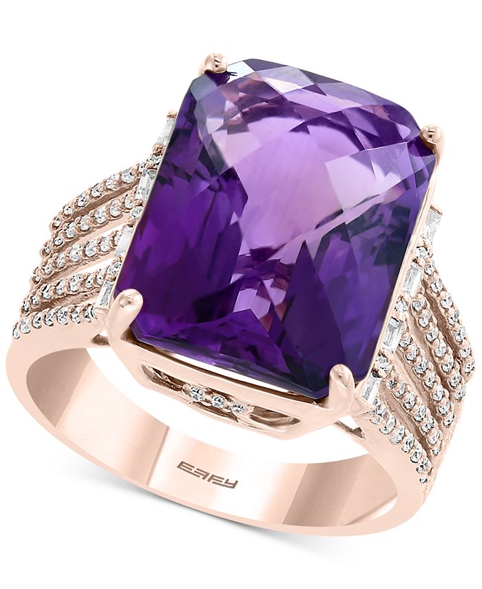 EFFY Collection EFFY® Amethyst (10-7/8 ct. t.w.) & Diamond (1/3 ct. t.w ...