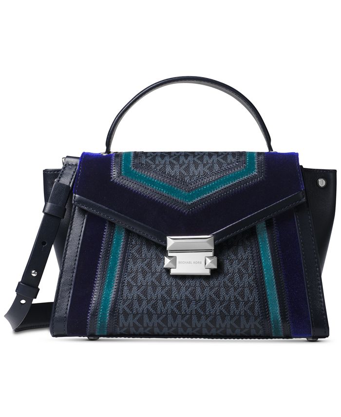 Michael Kors Whitney Tricolor Velvet Signature Top Handle Satchel - Macy's