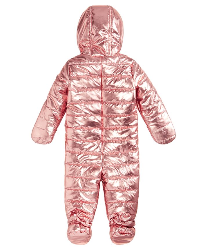 First Impressions Baby Girls Metallic Puffer Snowsuit, Created for Macy ...