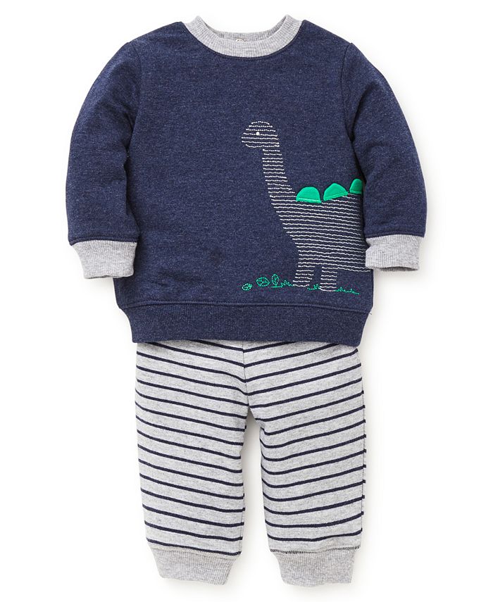 Little Me Baby Boys Dino Sweatshirt Set - Macy's