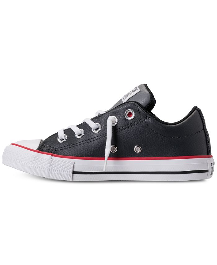 Converse Little Boys' Chuck Taylor Street Ox Leather Casual Sneakers ...