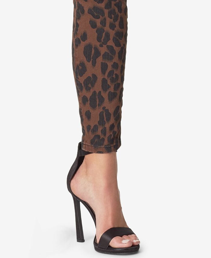 Jessica Simpson Juniors' Kiss Me Leopard-Print Skinny Jeans - Macy's
