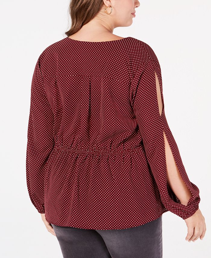 Monteau Trendy Plus Size Faux-Wrap Top - Macy's