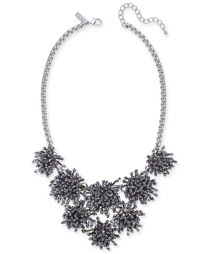 INC International Concepts I.N.C. Silver-Tone Iridescent Bead Burst ...