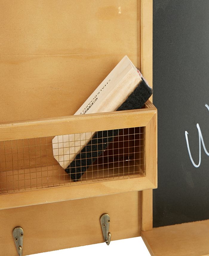 Mind Reader Wall Mount Chalk Board Entrance Organizer Rack, Brown - Macy's