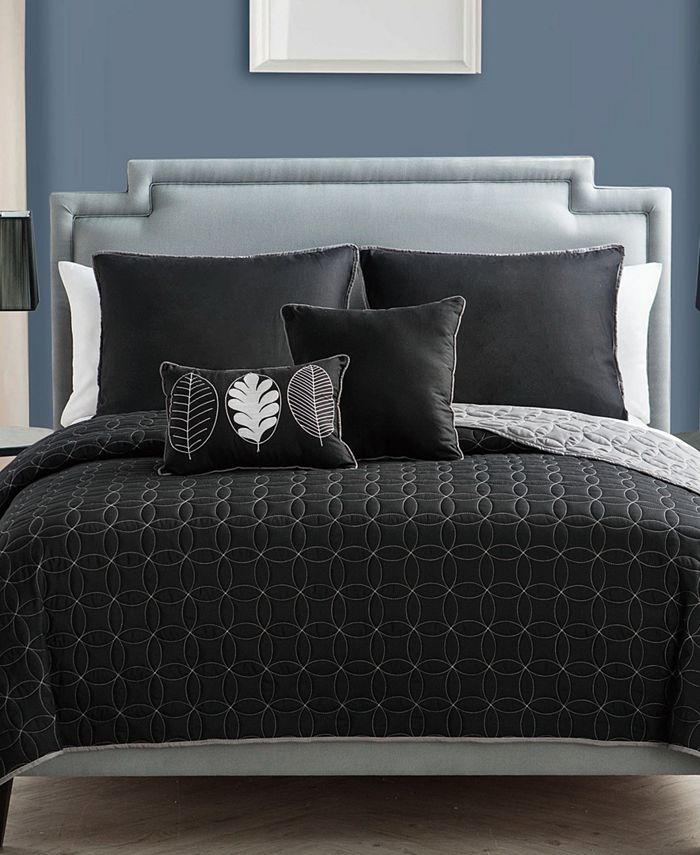 VCNY Home Hayden Reversible 5-Pc. Queen Quilt Set - Macy's