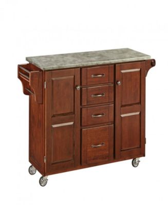 Home Styles Cherry Create-A-Cart with Concrete Top - Macy's