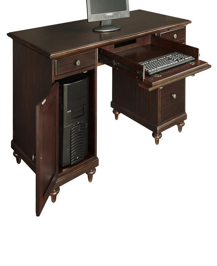 Home Styles Bermuda Espresso Pedestal Desk - Macy's