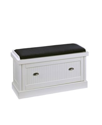 Home Styles Nantucket Distressed Upholstered Bench - Macy's