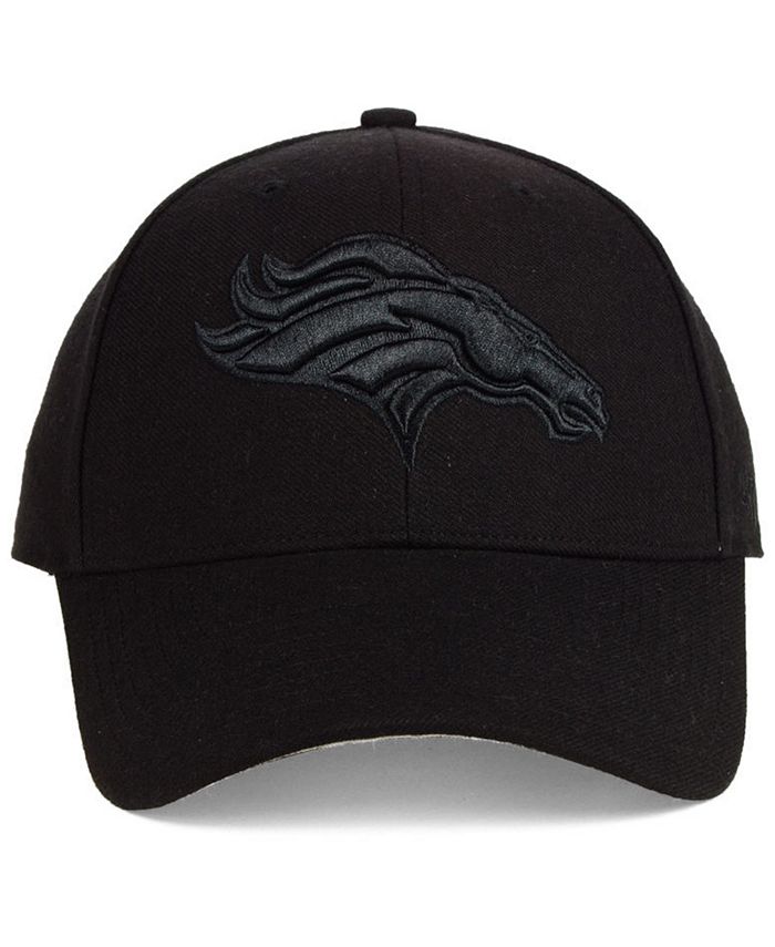 '47 Brand Denver Broncos Black & Black MVP Strapback Cap - Macy's