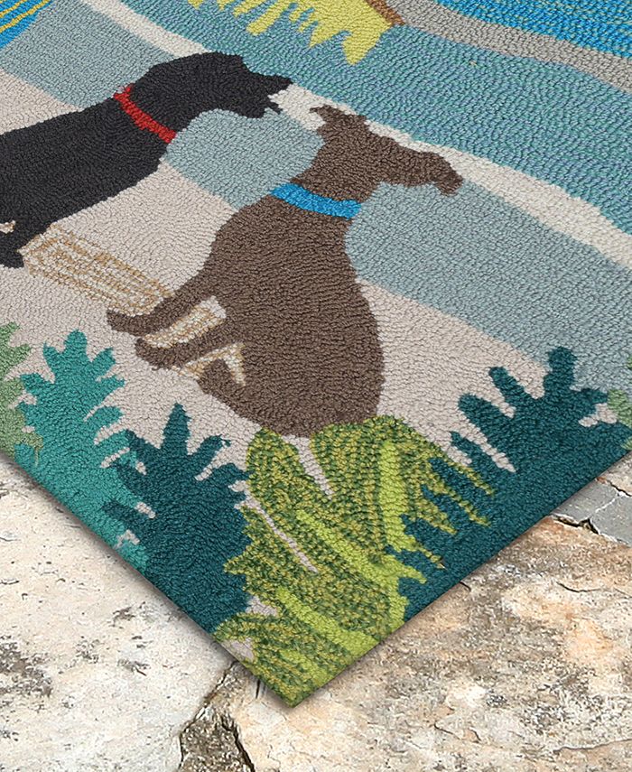 Liora Manne' Liora Manne Front Porch Indoor/Outdoor Dog Beach Ocean 2'6 ...