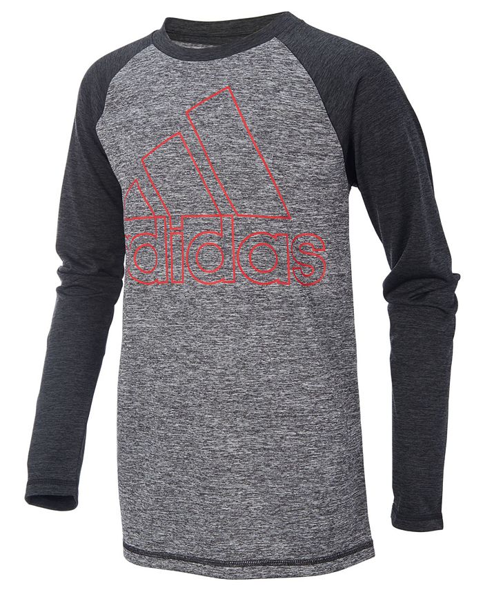 adidas Big Boys Raglan Climalite® Logo-Graphic Shirt - Macy's