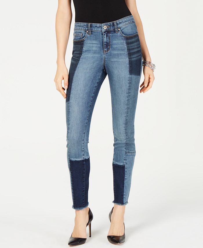 INC International Concepts I.N.C. Patchwork Skinny Jeans, Created for ...