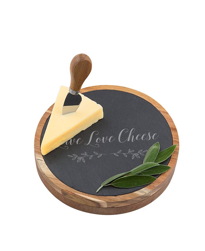 Cathy's Concepts Live Love Cheese Slate and Acacia Cheese Board w ...