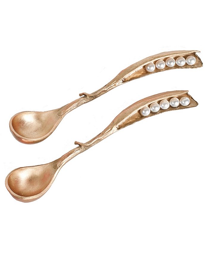 Michael Michaud Pea Pod Spoons - Set Of 2 - Macy's