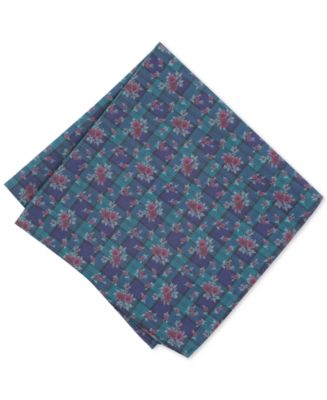Bar III Men's Blackwatch Floral Pocket Square, Created for Macy's - Macy's