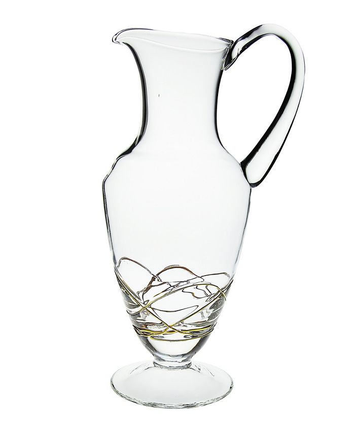 Classic Touch Vivid Pitcher With 14K Gold Swirl Design - Macy's