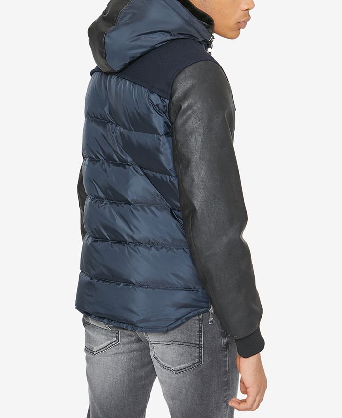 A|X Armani Exchange Men's Mixed-Media Puffer Jacket - Macy's