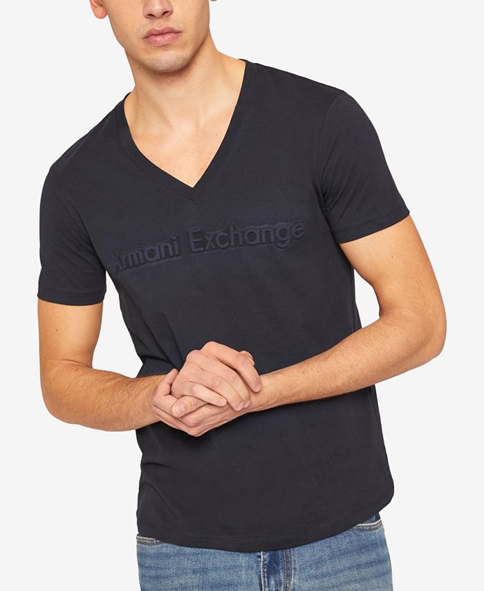 A|X Armani Exchange Men's Tonal Embossed Logo T-Shirt - Macy's