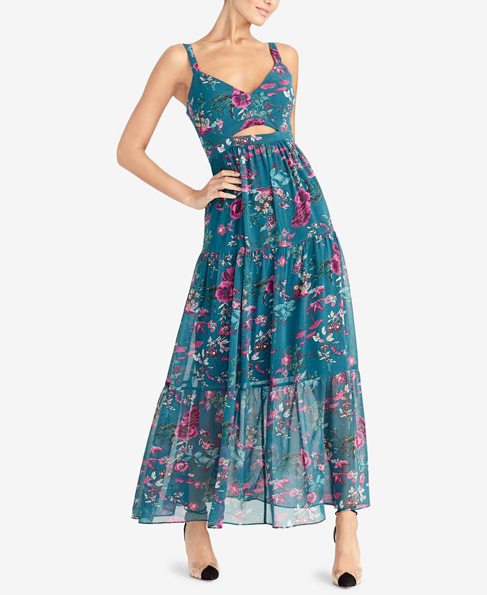RACHEL Rachel Roy Printed Cutout Maxi Dress - Macy's