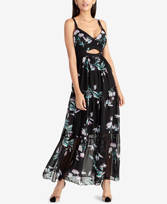 RACHEL Rachel Roy Printed Cutout Maxi Dress - Macy's
