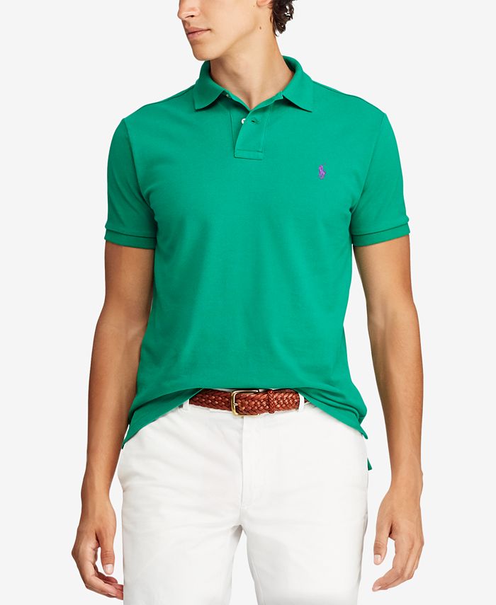 Polo Ralph Lauren Men's Custom Slim Fit Mesh Cotton Polo - Macy's