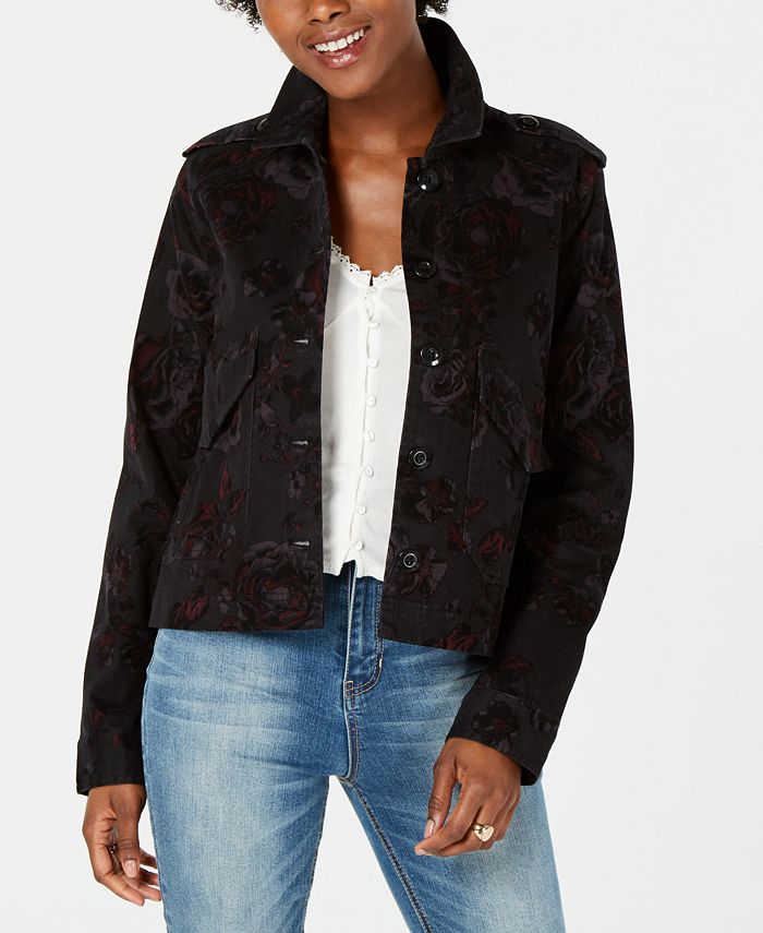 American Rag Juniors' Printed Velvet Jacket, Created for Macy's ...