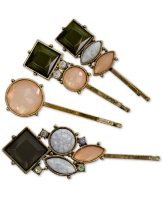 GUESS 4-Pc. Set Jeweled Hair Pins - Macy's