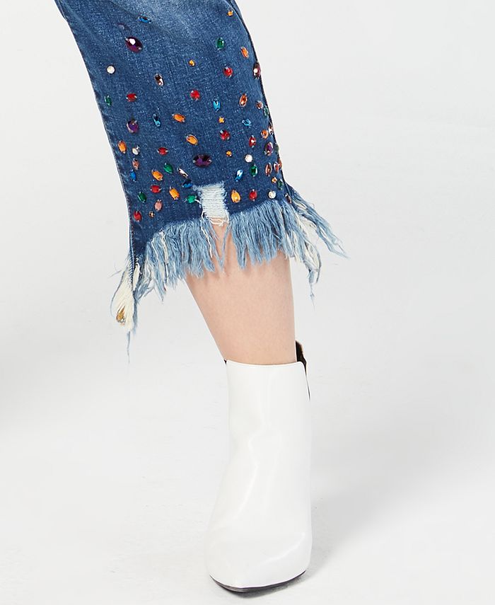 INC International Concepts I.N.C. Plus Size Studded Ankle-Length Jeans ...