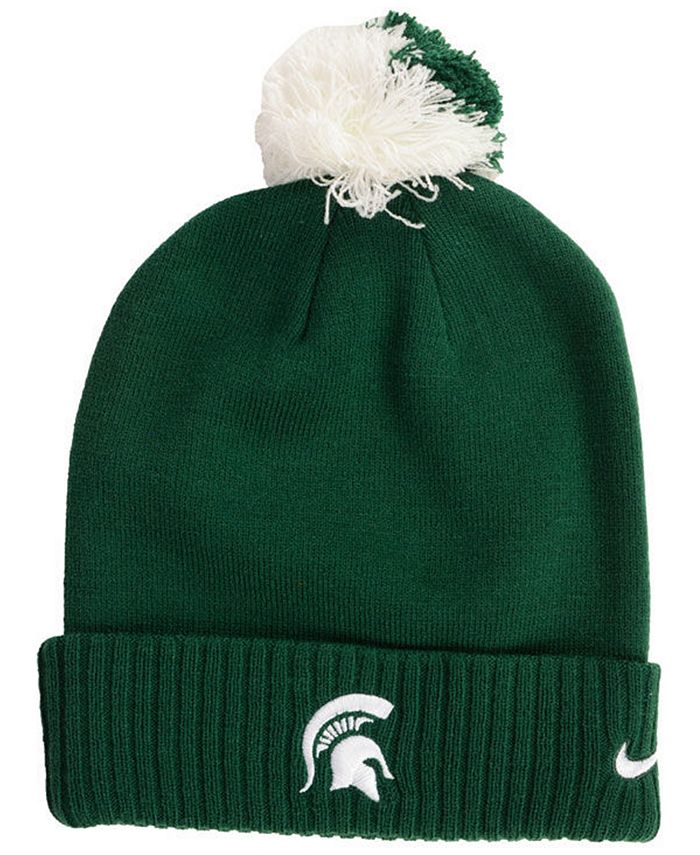 Nike Michigan State Spartans Beanie Sideline Pom Hat - Macy's