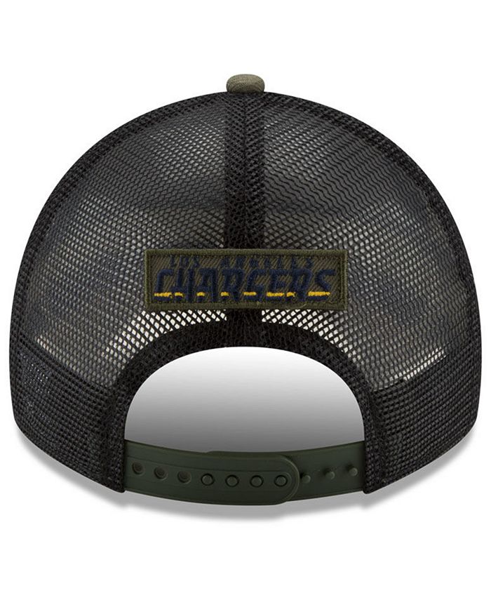 New Era Los Angeles Chargers Camo Service Patch 9TWENTY Trucker Cap ...