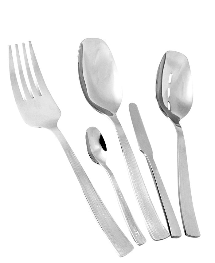 Gourmet Settings Flatware 18/10, Wheat 5 Piece Hostess Set - Macy's