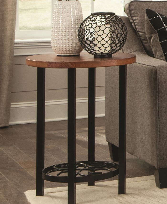 Alaterre Furniture Artesian Scrollwork Round End Table - Macy's